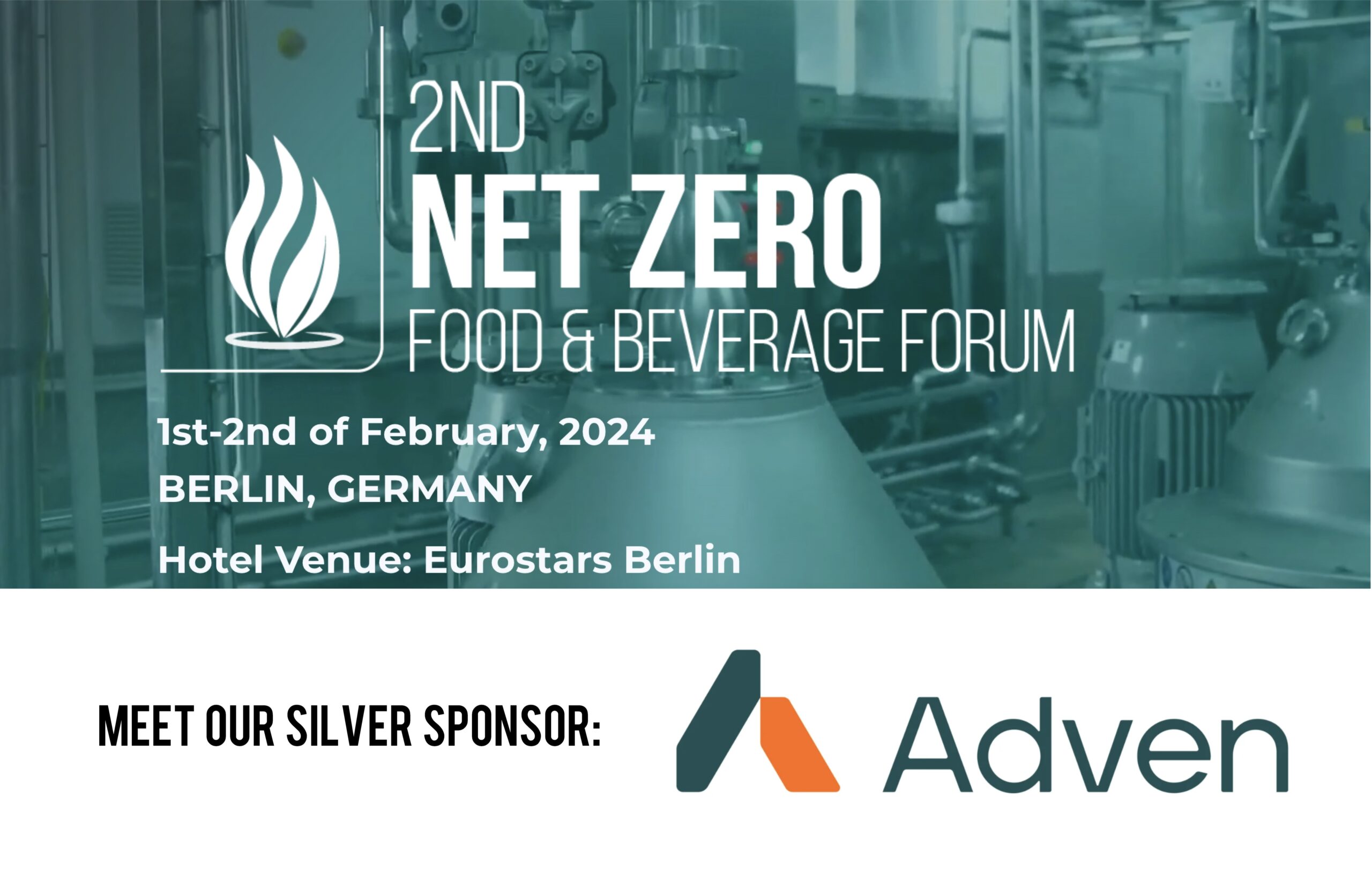 Adven as Silver Sponsor: 2nd Net Zero Food & Beverage Forum