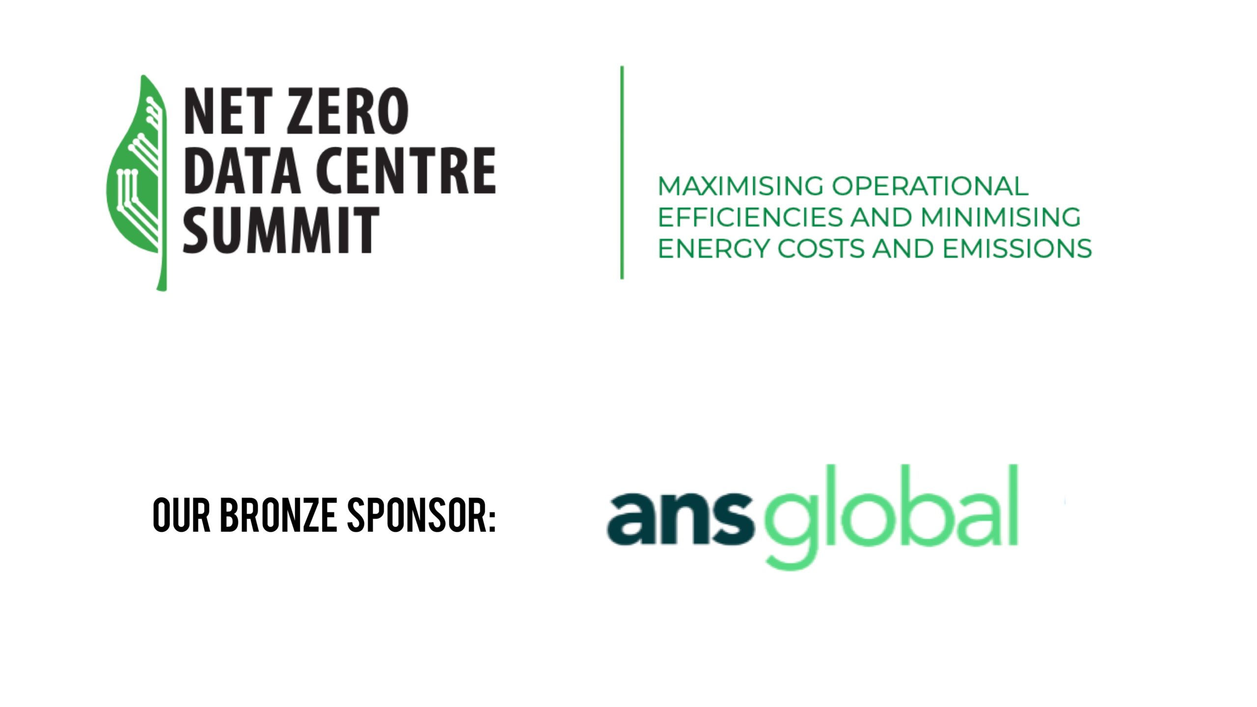 ANS Global Joins as Bronze Sponsor: Net Zero Data Centre Summit